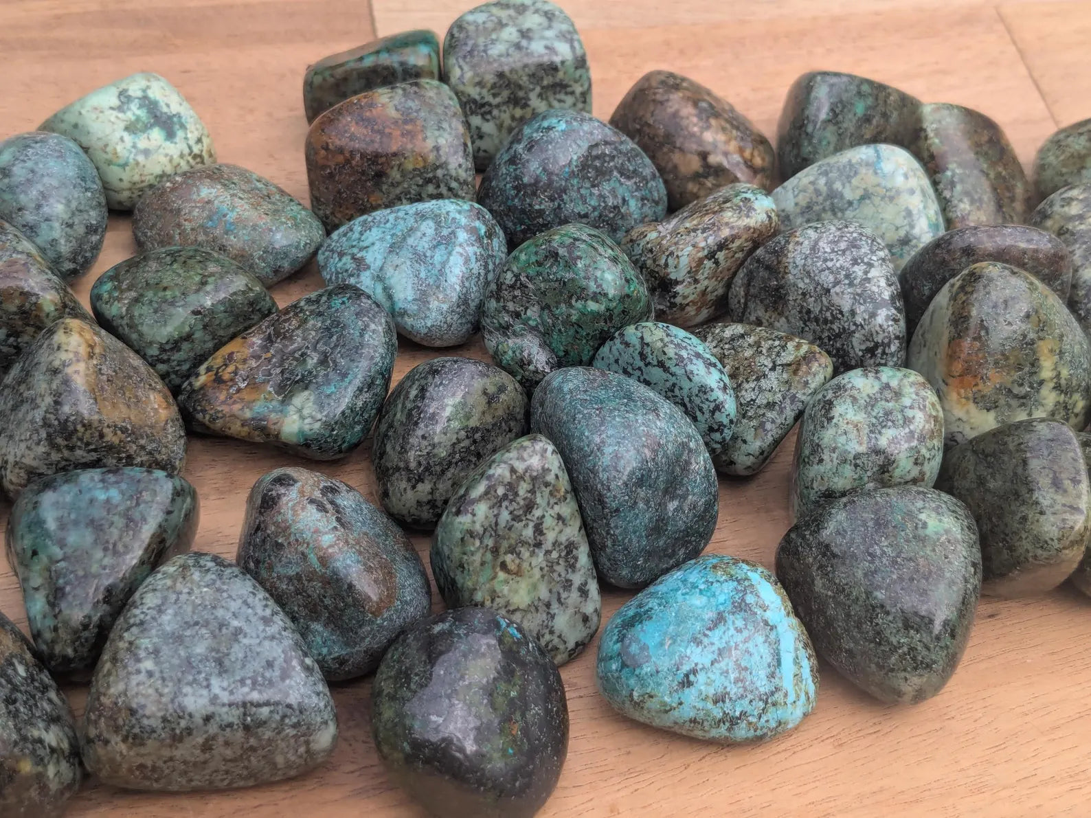 Genuine African Turquoise Tumbled Stones – The Gentle Jasper